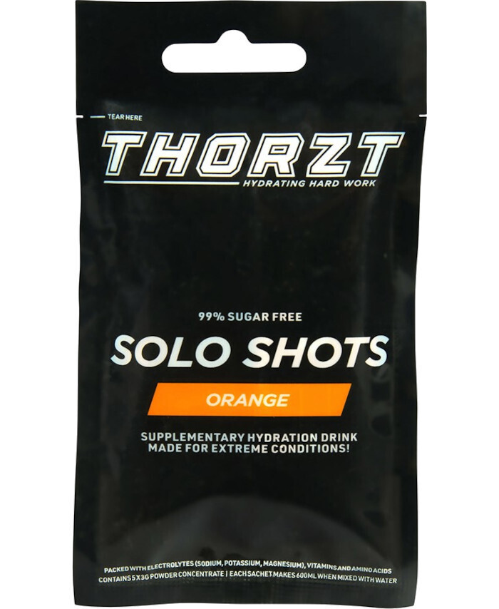 THORZT FIVE PACK SUGAR FREE SOLO SHOT ORANGE - 5 SACHETS - Thorzt