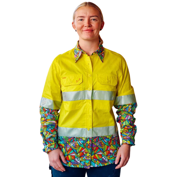 Women's Bonza Yellow Day/Night Hi Vis Workshirt - TradeMutt