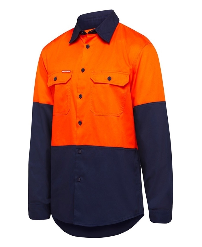 Core - Shirt Long Sleeve 2 Tone Vented | Hi-Visibility | Hard Yakka